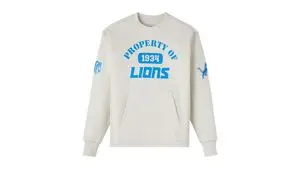 OVO X Nfl Detroit Lions Crewneck Sweatshirt - Gray