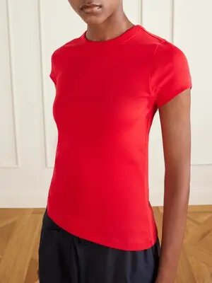 FLORE FLORE Ribbed Organic Cotton-jersey T-shirt