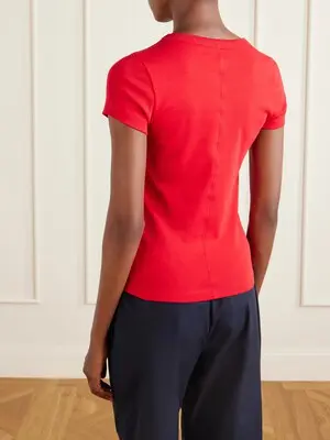 FLORE FLORE Ribbed Organic Cotton-jersey T-shirt