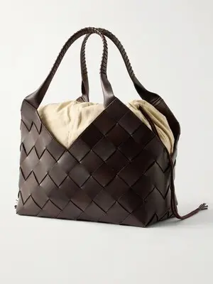Dragon Diffusion Castello Woven Leather Shoulder Bag