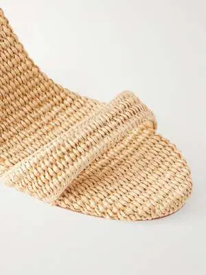 LOEFFLER RANDALL Gavi 40 Raffia Wedge Sandals
