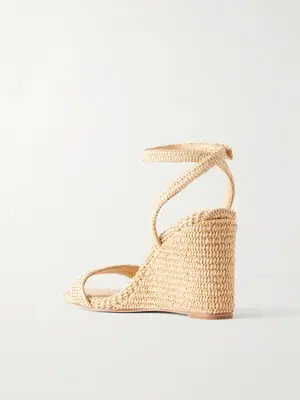 LOEFFLER RANDALL Gavi Raffia Wedge Sandals