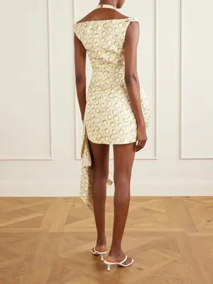 ALEMAIS Paula Asymmetrical Draped Mini Dress