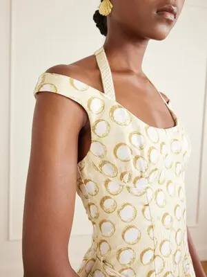 ALEMAIS Paula Asymmetrical Draped Mini Dress