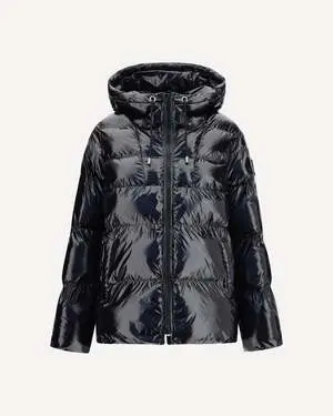 Pinko Eleodoro Quilted Down Jacket With Hood - Black