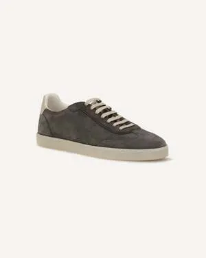 Brunello Cucinelli Suede Lace-up Sneakers - Grey