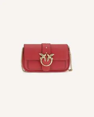 Pinko Love One Leather Shoulder Bag