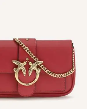 Pinko Love One Leather Shoulder Bag