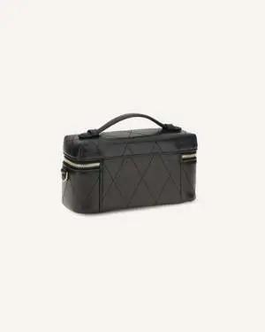 Tory Burch Charlie Beauty Case - Black