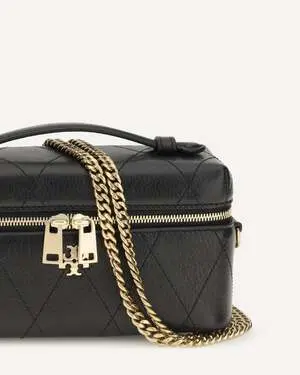 Tory Burch Charlie Beauty Case - Black