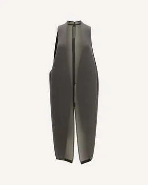 Rick Owens Long Wool And Shearling Vest