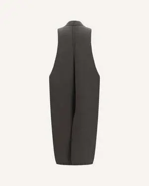Rick Owens Long Wool And Shearling Vest