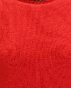 Pinko Berlino Wool Sweater With Embellished Neckline - Red