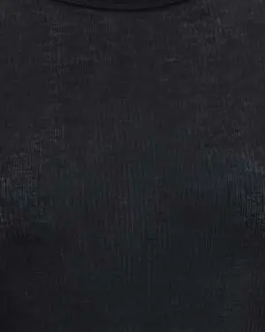 Rick Owens Ribbed Knit Long Sleeve Top - Black