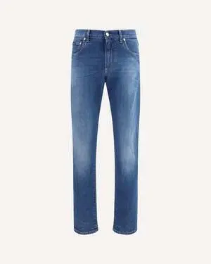 Dolce & Gabbana Slim Stretch Jeans With Dg Logo