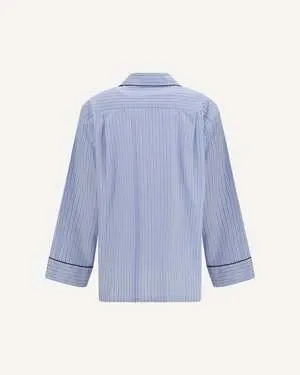Dolce & Gabbana Embroidered Cotton-blend Striped Shirt
