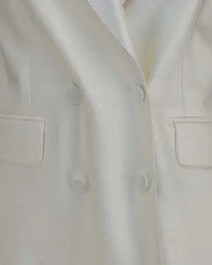 TOM FORD Polka Dot Satin Double-breasted Blazer - Cream