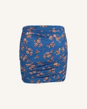 Magda Butrym Draped Floral-print Swim Mini Skirt