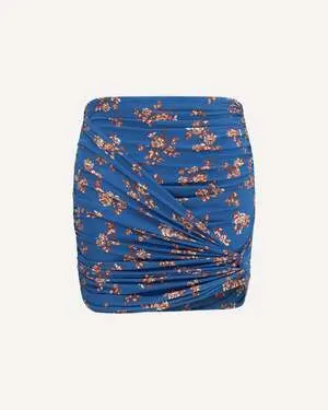 Magda Butrym Draped Floral Swim Mini Skirt