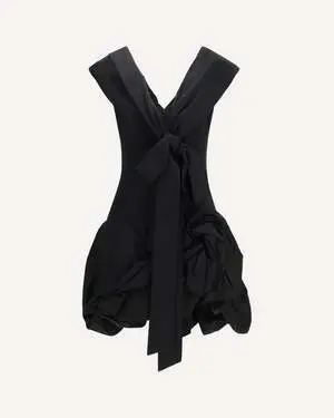 Magda Butrym Midi Dress With Draped Shawl Collar