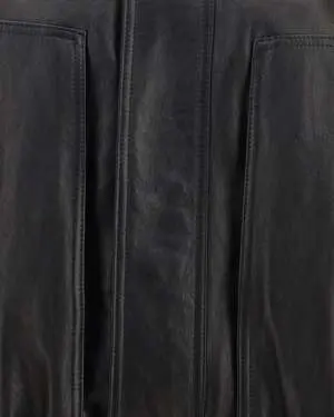 Magda Butrym Leather Jacket With High Collar