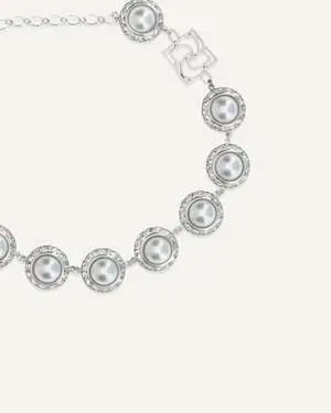 Magda Butrym Pearl And Crystal Chain Necklace