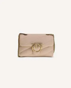 Pinko Love Baby Quilted Leather Shoulder Bag