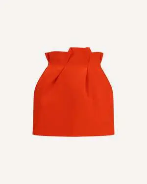 Magda Butrym Silk Mini Skirt With Ruffled Waist