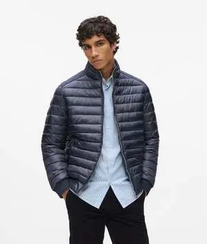 Karl Lagerfeld Lightweight Puffer Jacket - Navy