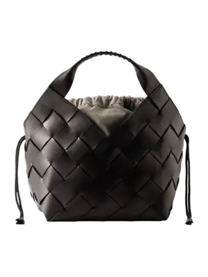 Dragon Diffusion Castello Woven Leather Tote - Black