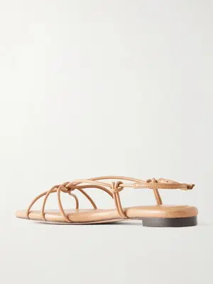 LOEFFLER RANDALL Karly Leather Knot Sandals - Brown