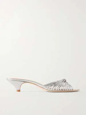 LOEFFLER RANDALL Dixie 40 Metallic-leather Mules