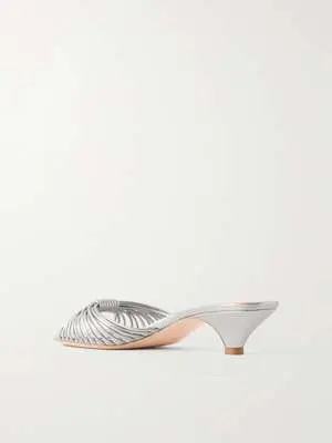 LOEFFLER RANDALL Dixie 40 Metallic-leather Mules