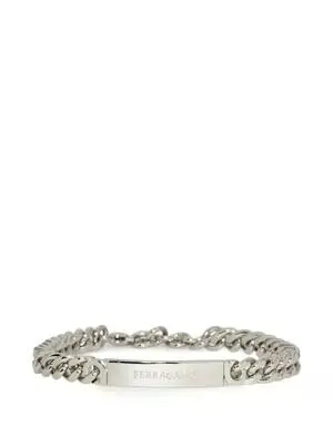 FERRAGAMO Tone Chain Bracelet With Plate - Silver