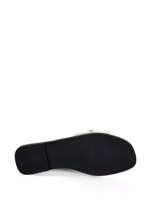 Moschino Bow Detail Heart Plaque Sandals