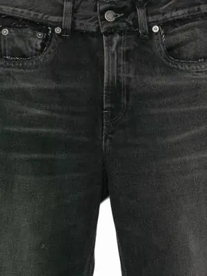 HAIKURE Distressed-effect Raw-cut Jeans