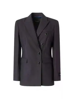 Pinko Double-breasted Pinstripe Blazer - Blue