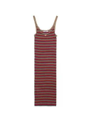 Prada Striped Cotton Dress - Blue
