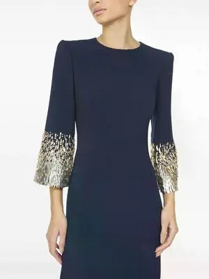 Jenny Packham Anita Dress With Ornate Sleeves