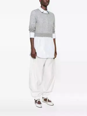 Alexander Wang Layered Design Logo-embroidered Sweater