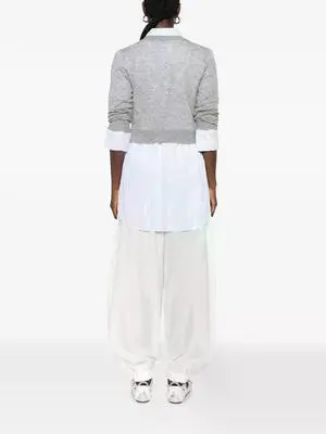 Alexander Wang Layered Design Logo-embroidered Sweater