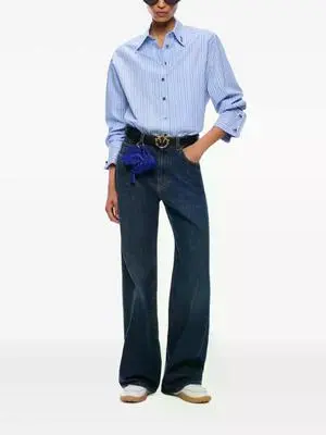 Pinko Wanda Pressed-crease Wide-leg Jeans - Blue