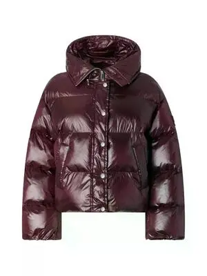 Pinko Quilted Hooded Puffer Jacket - Red