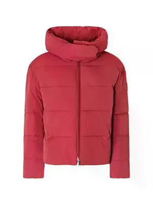 Pinko Quilted Hooded Puffer Jacket - Red