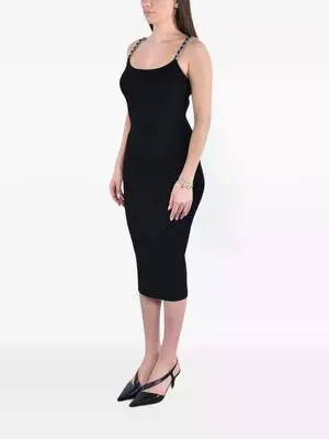 Michael Kors Chain-strap Ribbed-knit Midi Dress