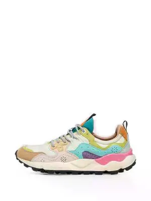 FLOWER MOUNTAIN Yamano 3 Suede-panel Sneakers - Neutrals