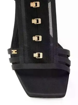 Elisabetta Franchi Tulle-insert Buckled Sandals