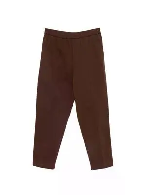 Fabiana Filippi Tapered Leg Trousers With Elasticated Waistband - Brown