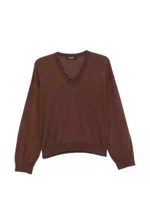 Fabiana Filippi V-neck Sweater - Brown