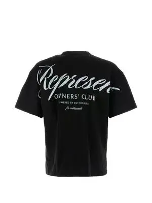 REPRESENT Owners' Club Script-logo T-shirt - Black